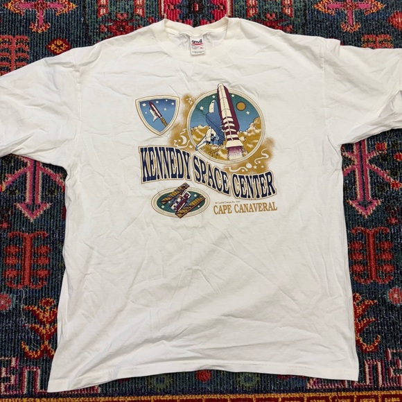 Shirts | Vintage Kennedy Space Center White Tshirt | Poshmark
